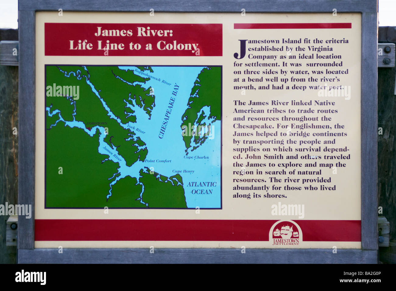 Jamestown map hi-res stock photography and images - Alamy