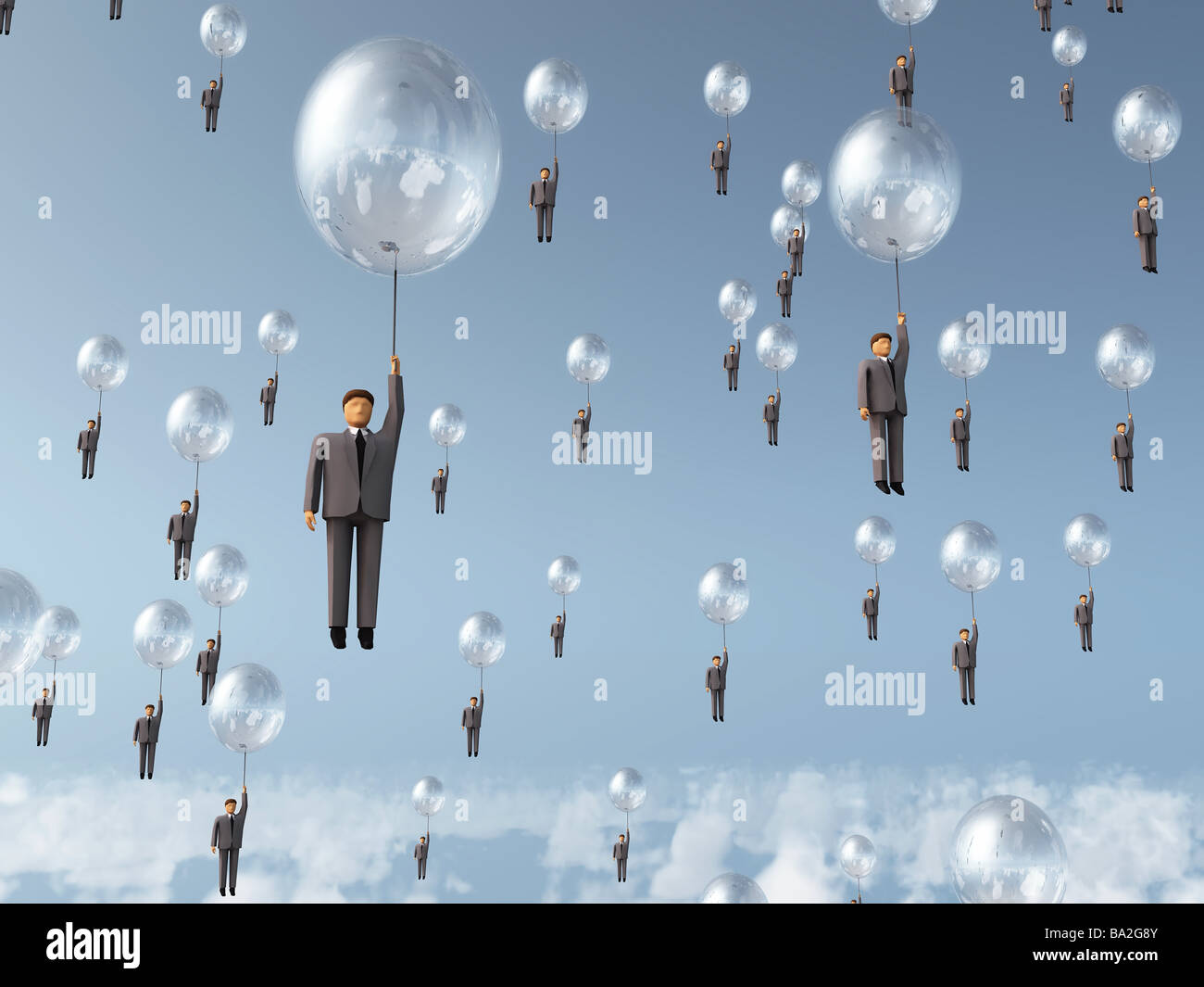 Man flying balloon hi-res stock photography and images - Alamy