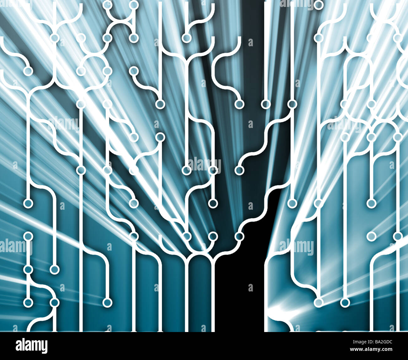 Abstract wallpaper illustration of electronic circuitry patterns Stock ...