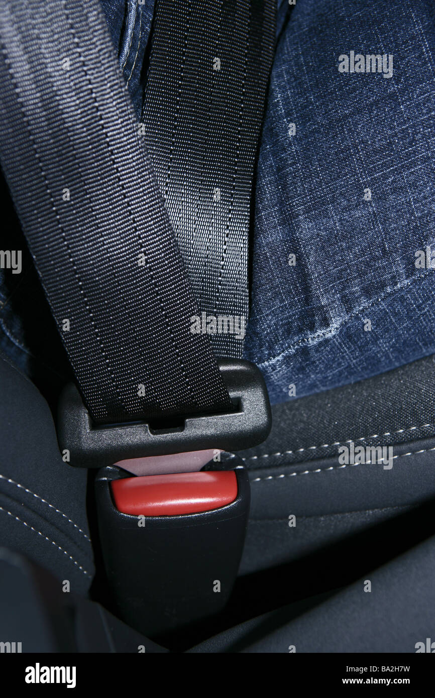 Motorists safety belt detail fastens car private car drivers passengers ...