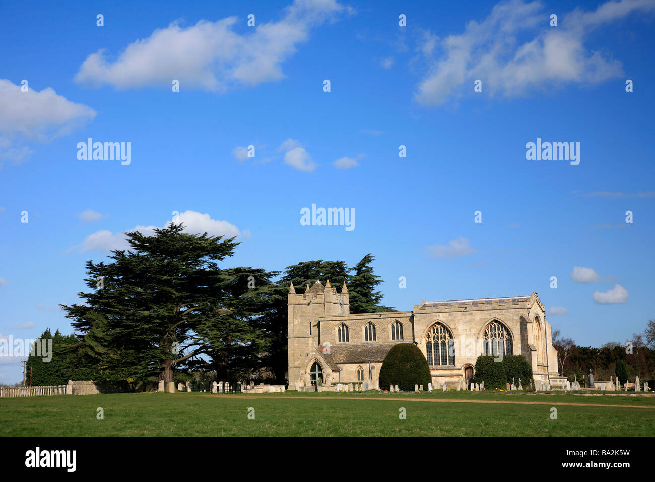St Marys Church Marholm village Cambridgeshire County England UK Stock ...