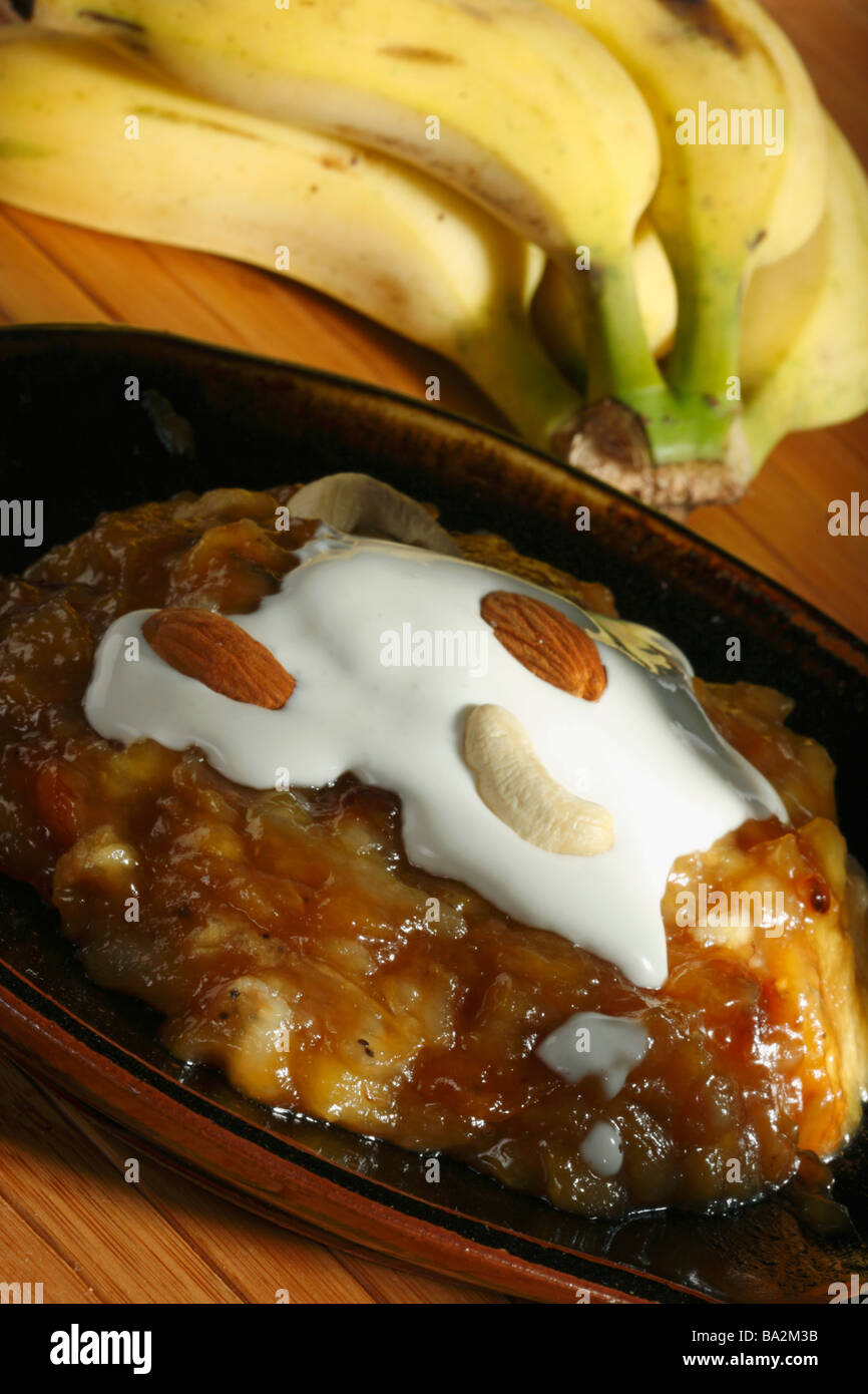 Moz ka Meetha is a banana sweet dish from hyderabadi cuisine Stock ...