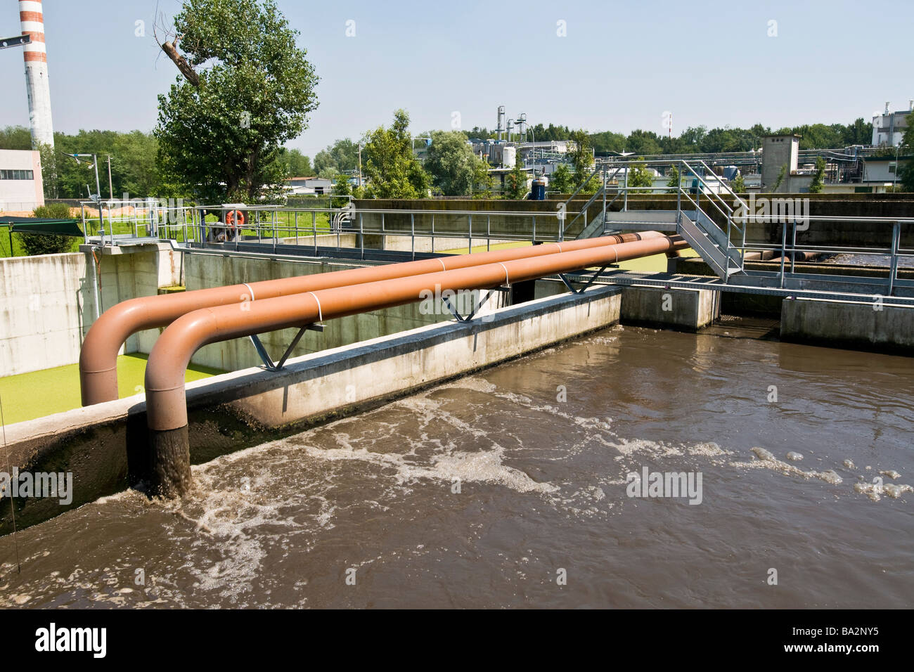 Tank nitrification and denitrification water purification facility ...