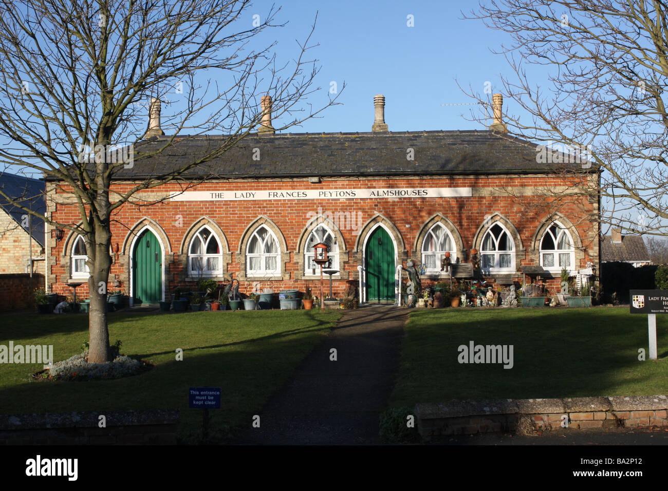 Lady Frances Peyton Almshouses Isleham Cambridgeshire Stock Photo - Alamy