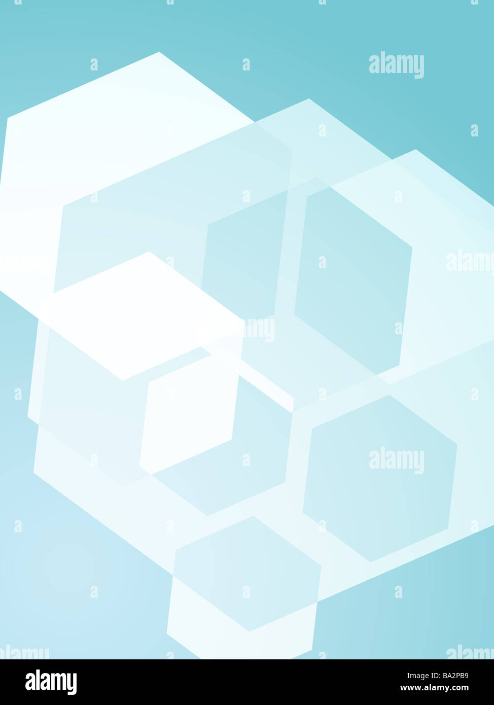 Modern abstract illustration of joined hexagon shapes Stock Photo - Alamy