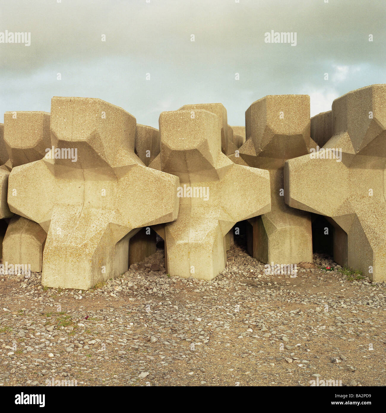 Concrete-crosses detail crosses side by side densely pushed art simply ...