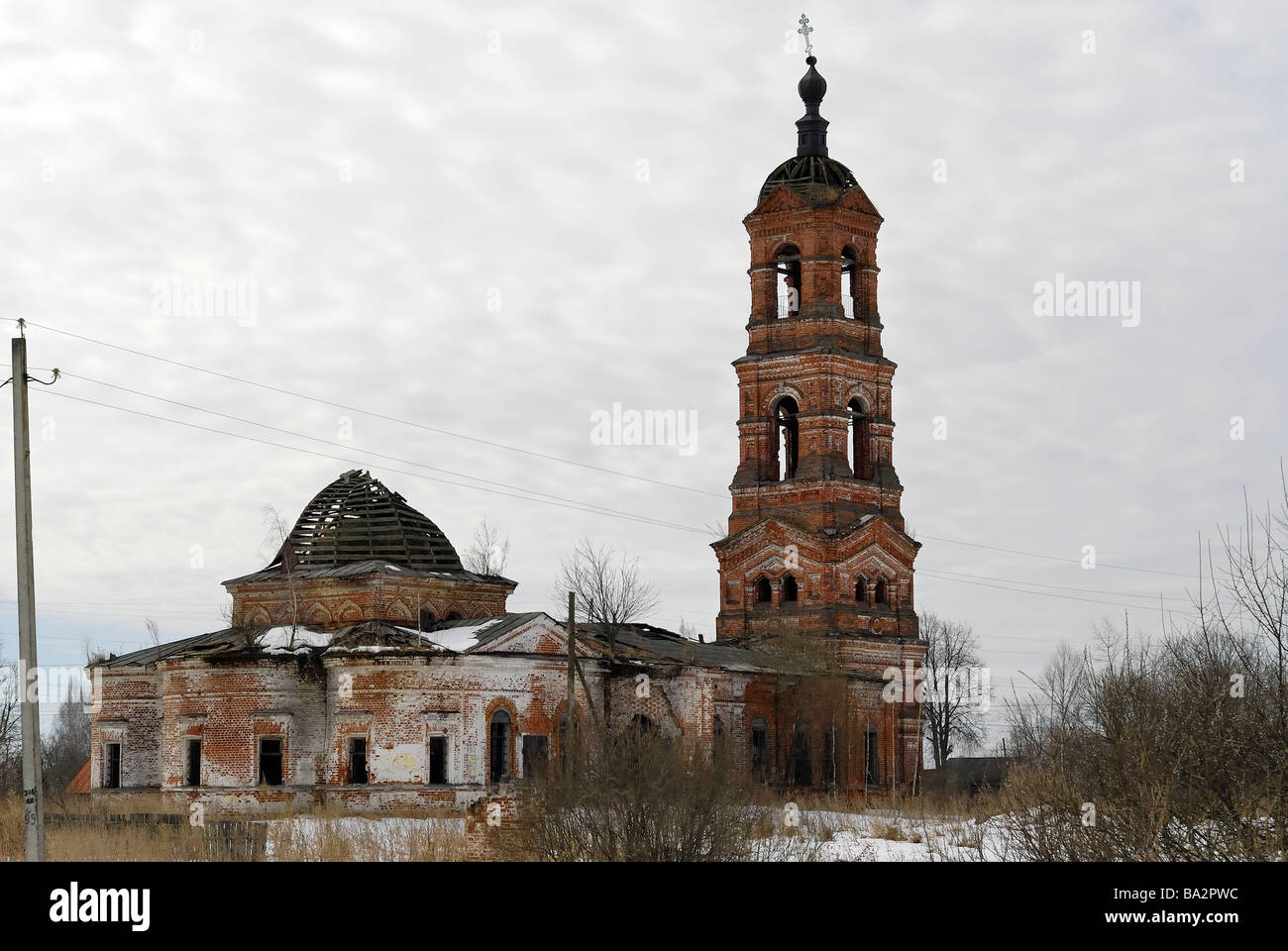 Destroyed during Soviet period Russian country church Vladimir city ...
