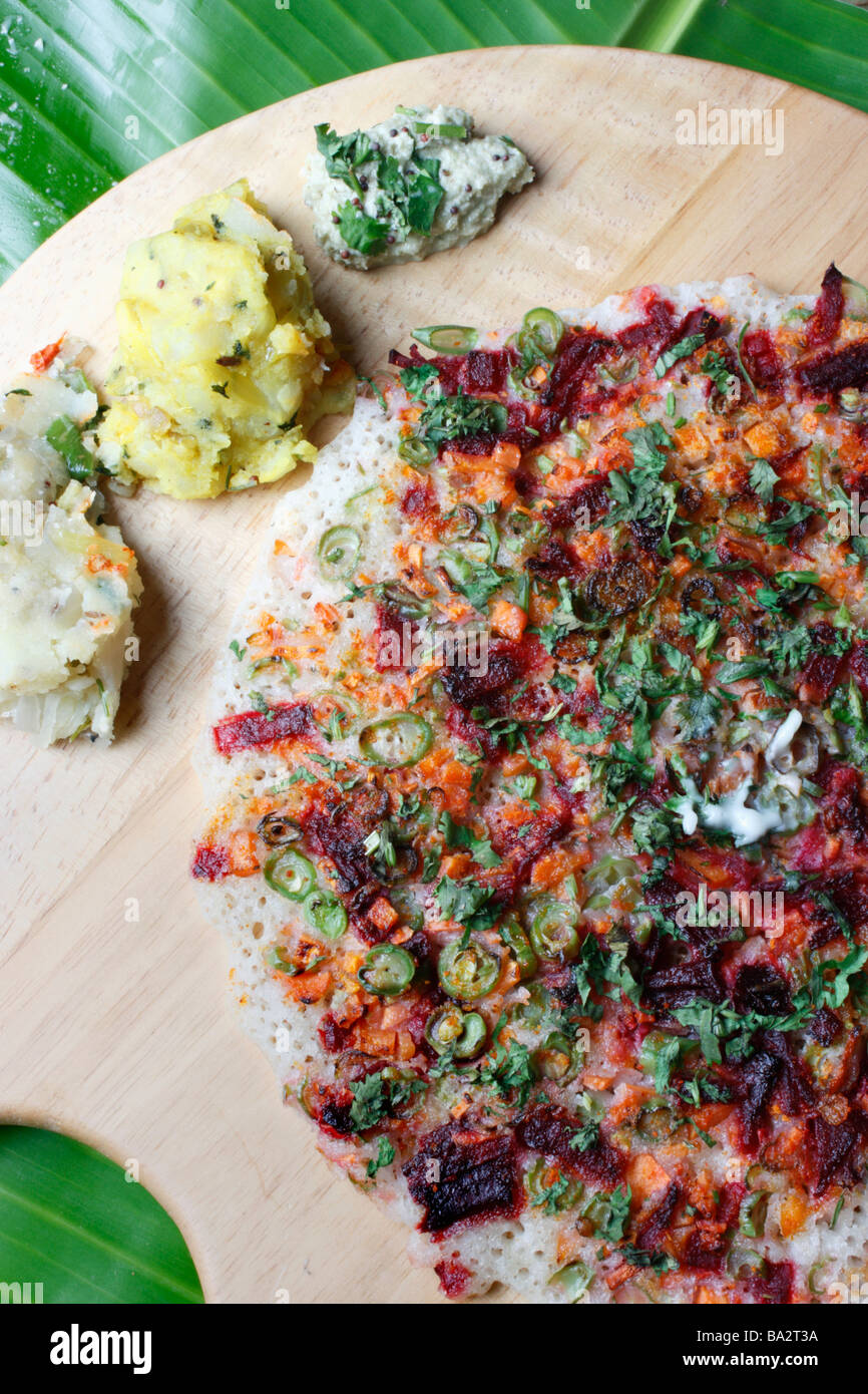Vegetable Dosa is a pancake from South Indian Cuisine Stock Photo - Alamy