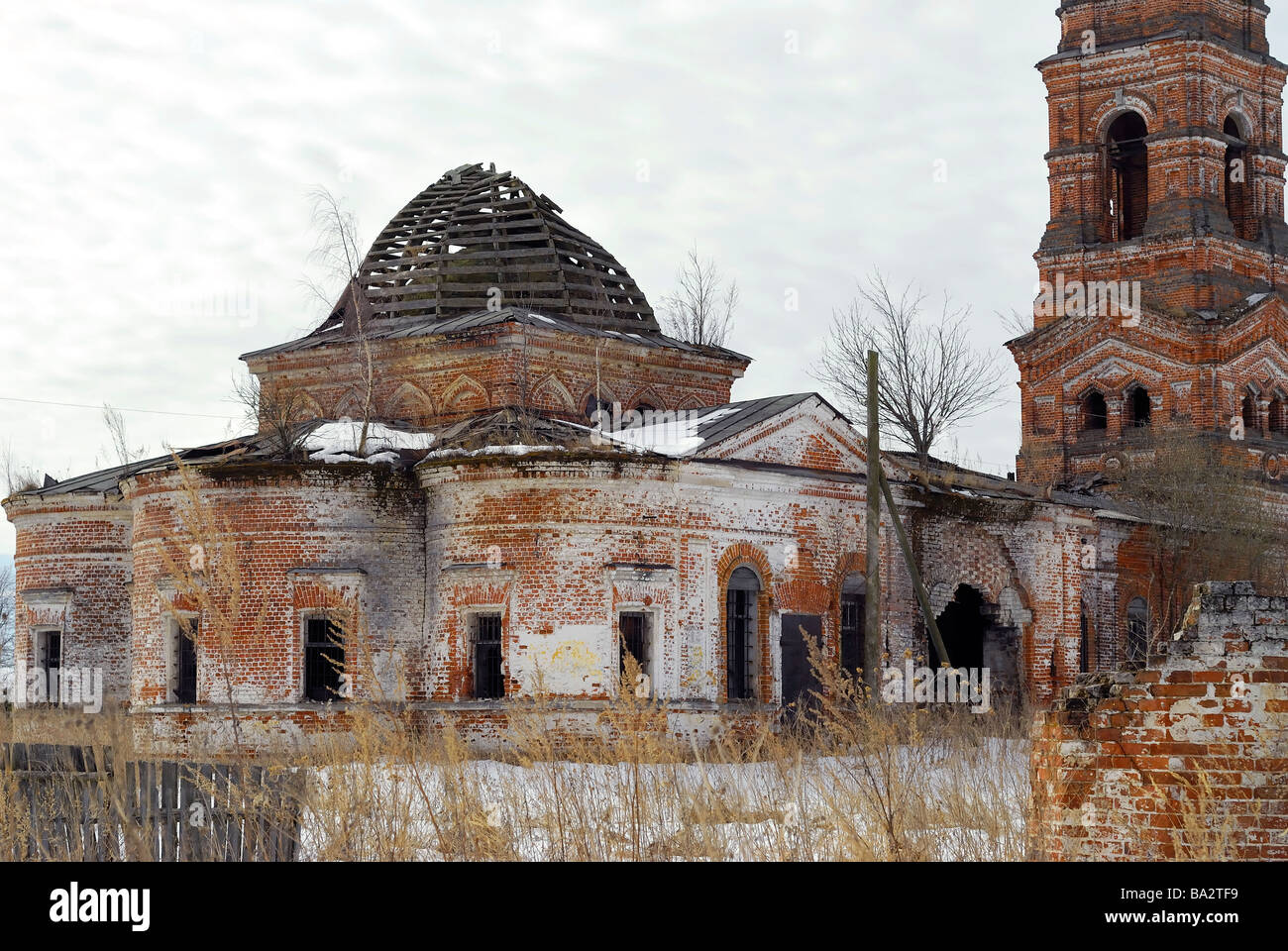 Destroyed during Soviet period Russian country church Vladimir city ...