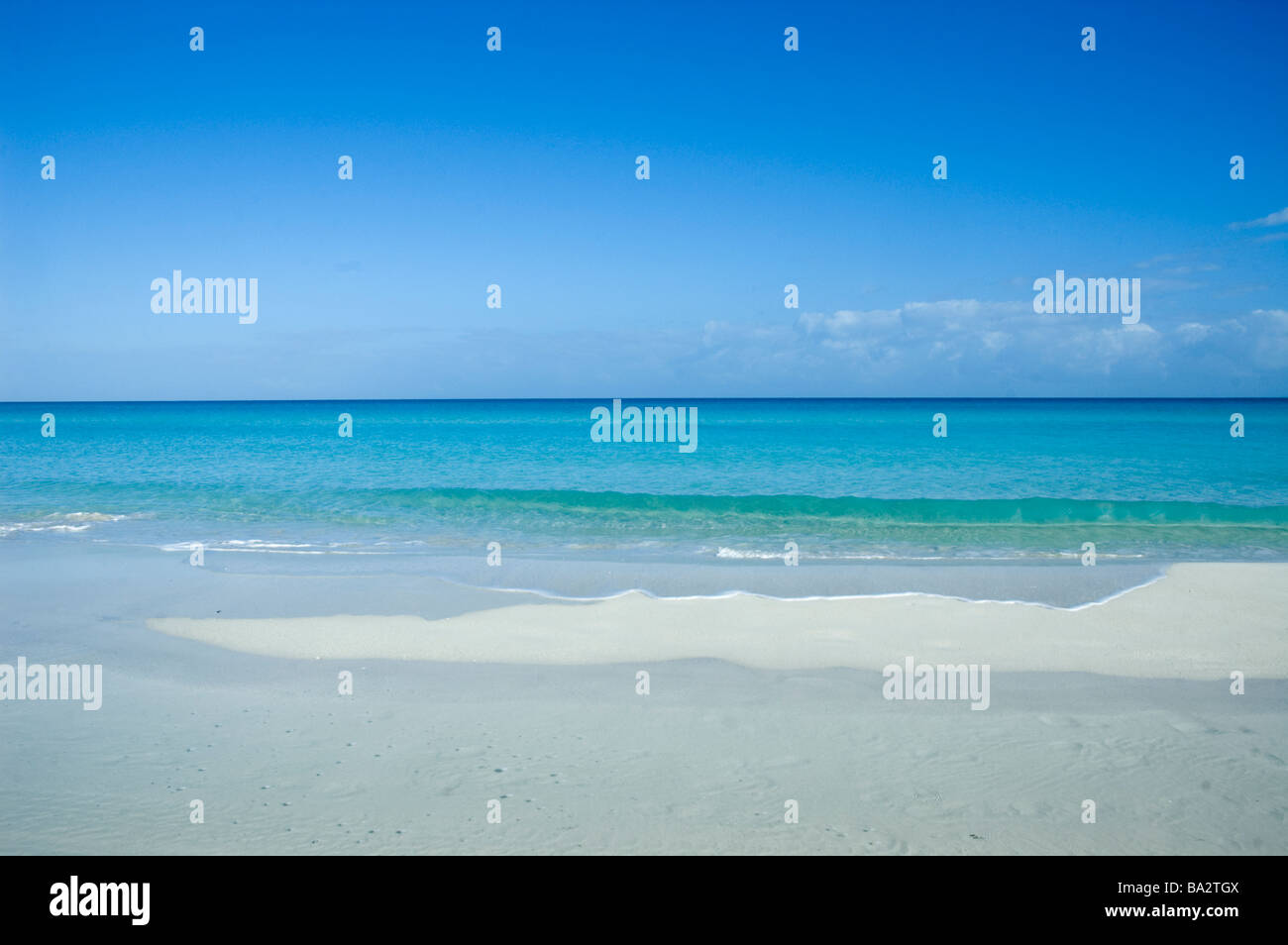 CUBA Varadero The pristine white sand turquoise water and palm trees at ...