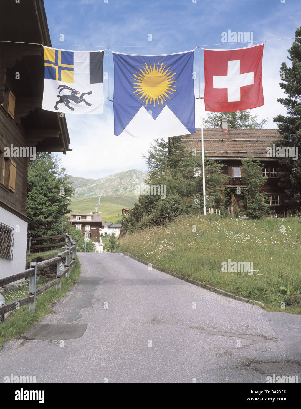 Graubunden and switzerland flags hi-res stock photography and images ...