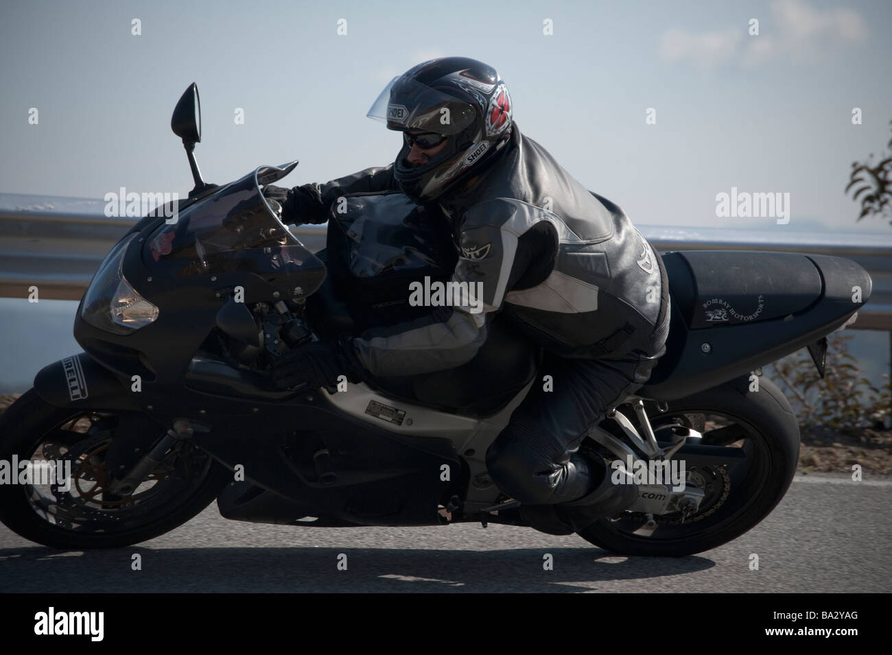 Motorcycle rider on mulholland highway hi-res stock photography and ...