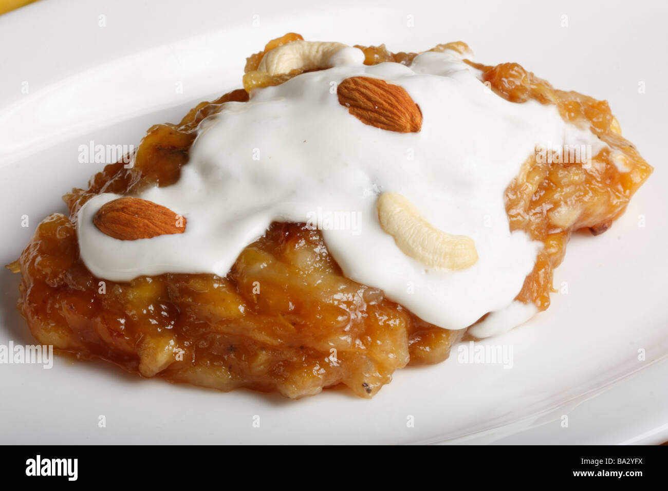 Moz ka Meetha is a banana sweet dish from hyderabadi cuisine Stock ...