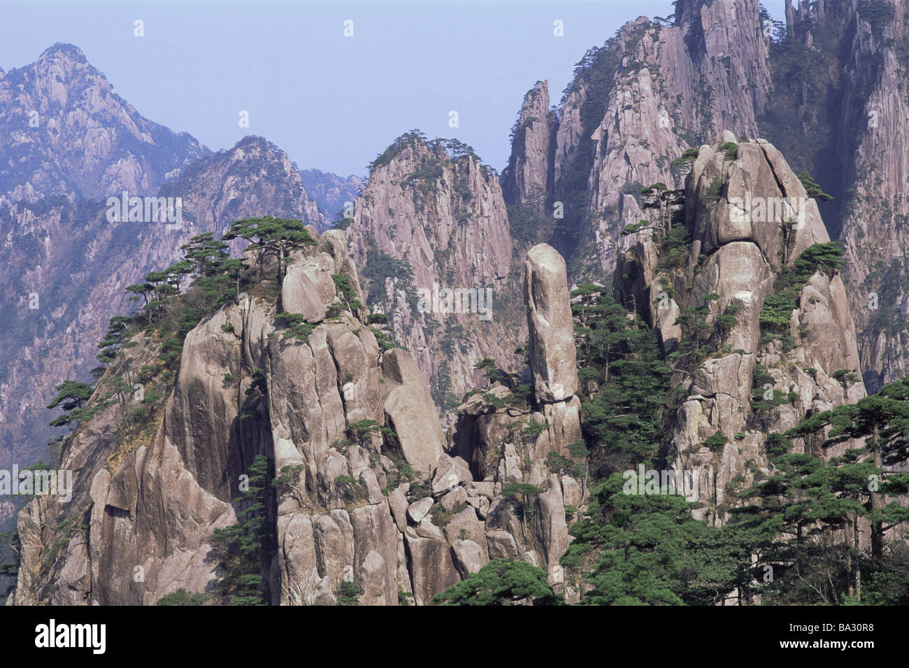 China Anhui Huangshan rock-formations series Asia Eastern Asia mountain ...