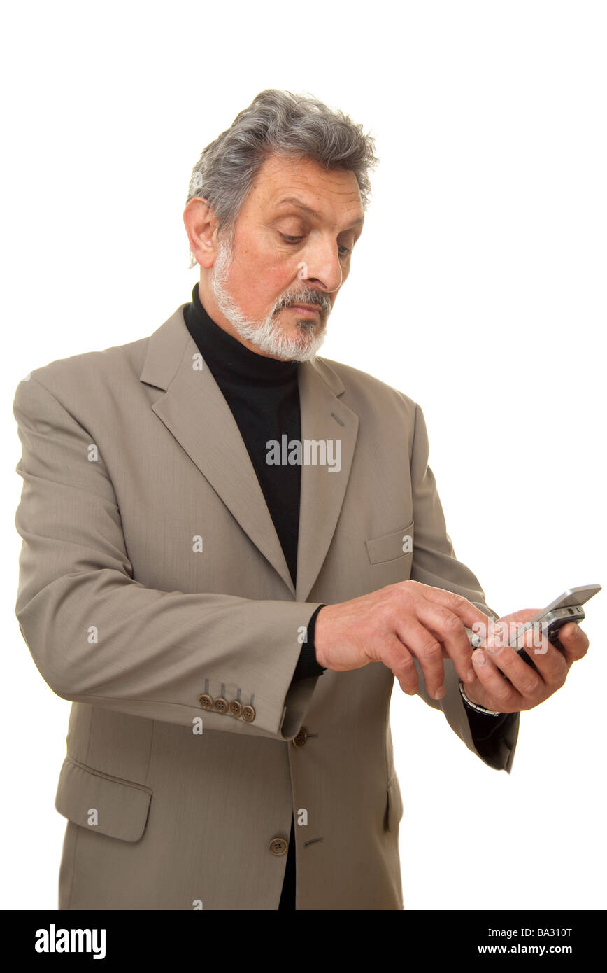 Twitter phone mature adult hi-res stock photography and images - Alamy