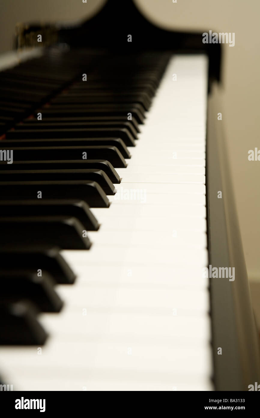 Close view of the piano keys Stock Photo - Alamy