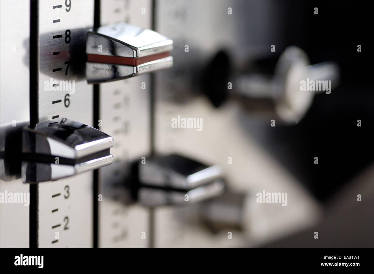 Tape recorder Bedienfeld levers close-up appliance electro-appliance ...