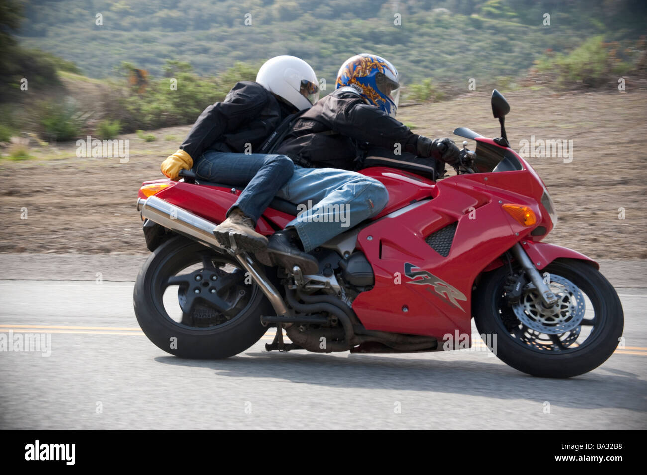 Motorcycle rider on mulholland highway hi-res stock photography and ...