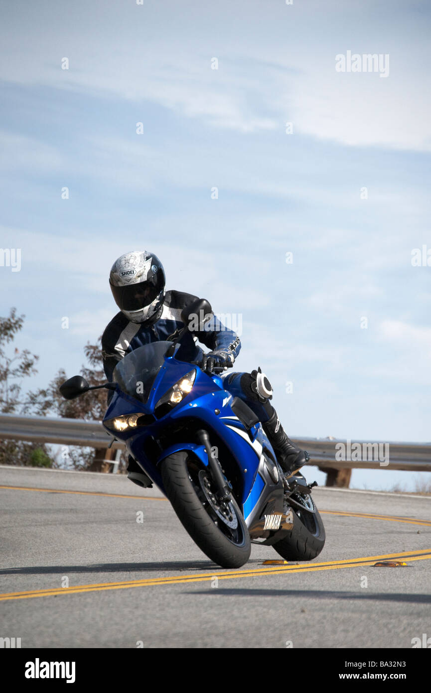 Motorcycle rider on mulholland highway hi-res stock photography and ...