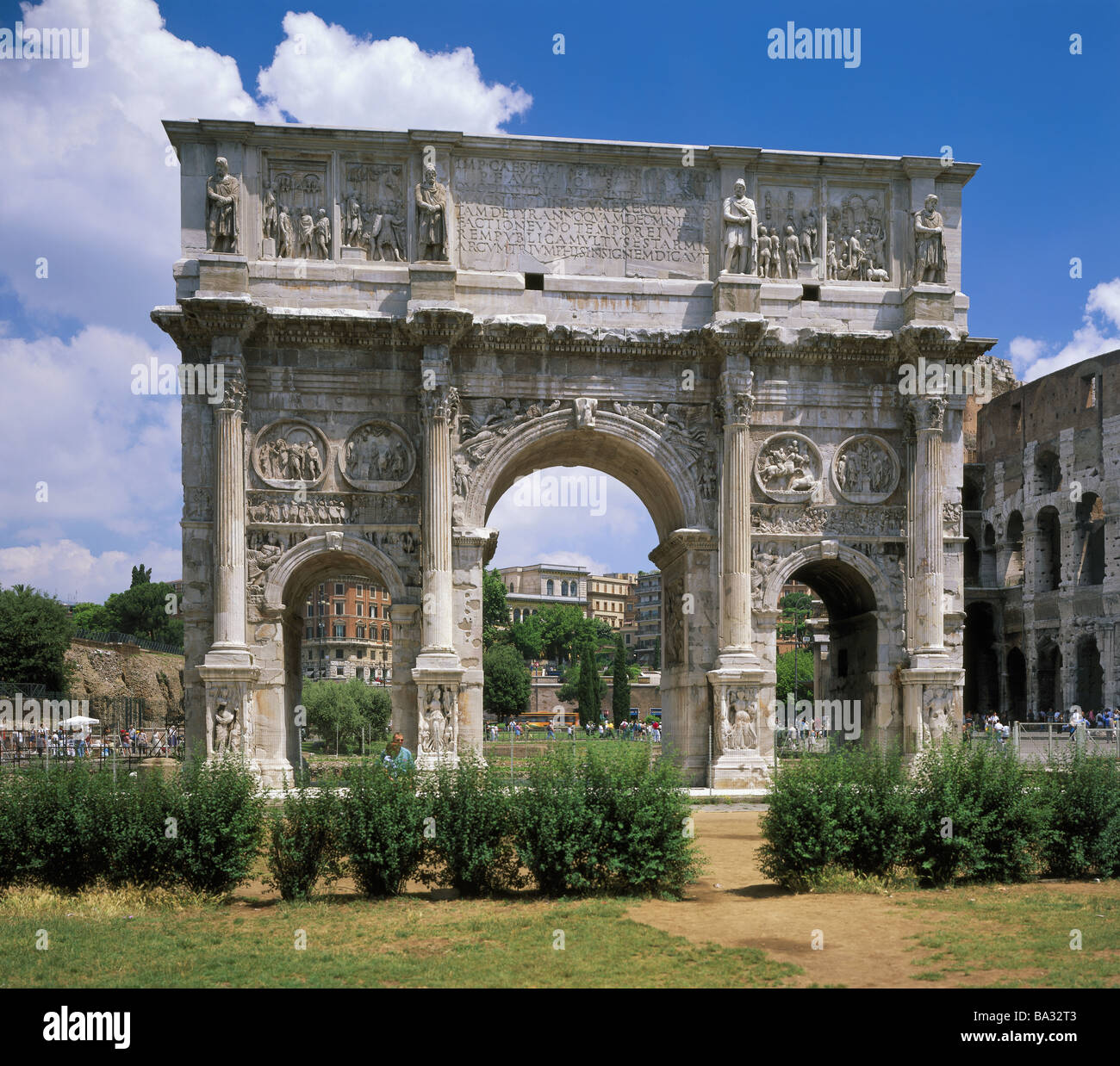 Italy Rome piazza Del Colosseo Konstantinbogen Europe destination city ...