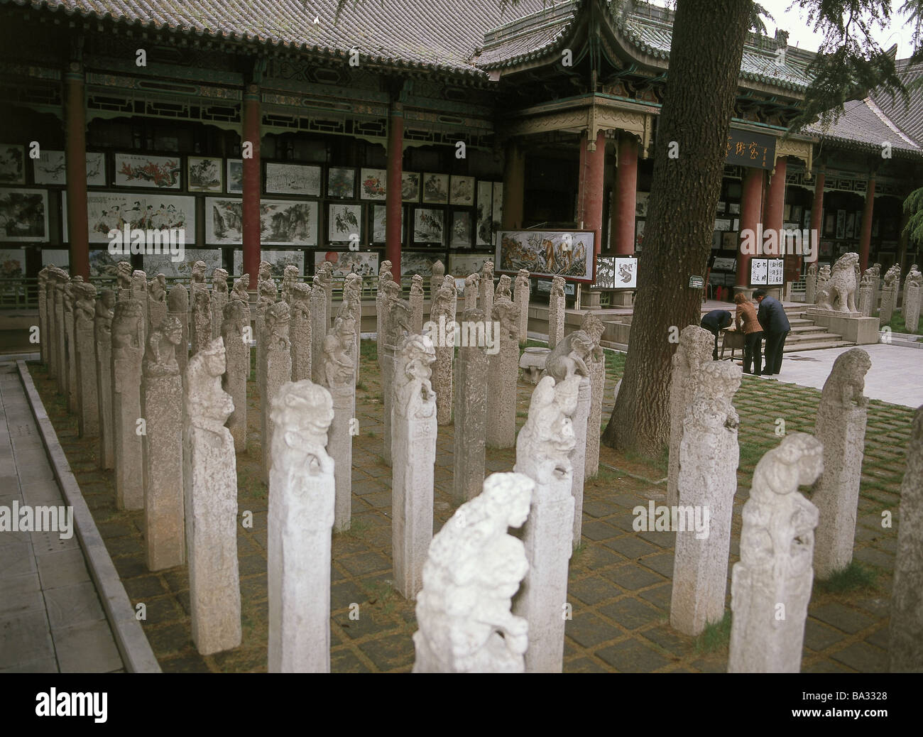 China province Shaanxi Xi'an province-museum stone-columns pictures ...