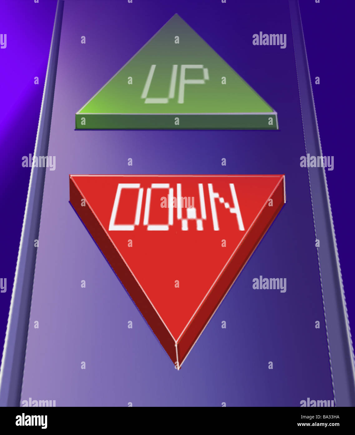 Illustration snaps green up red down counters selection possibilities ...