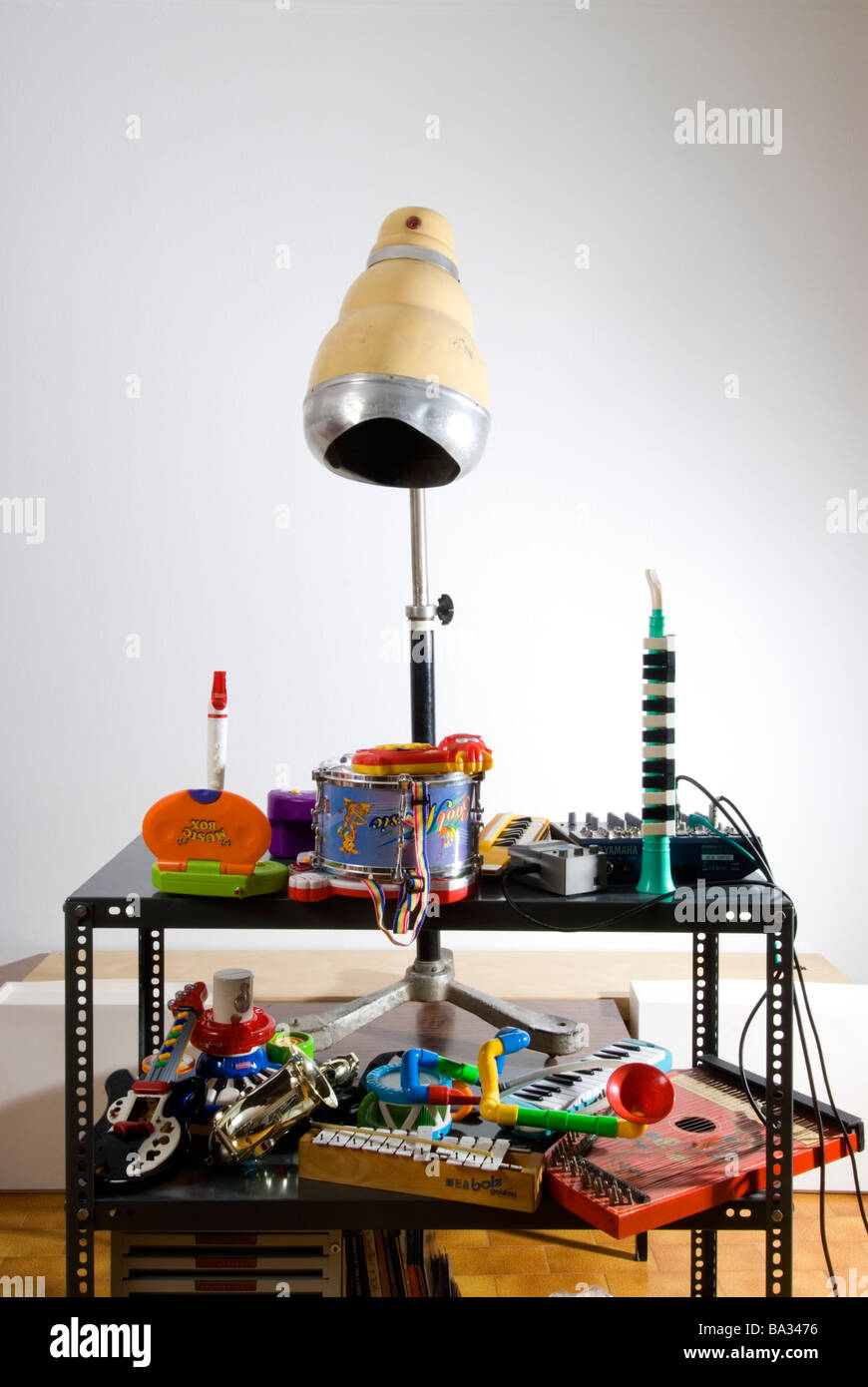 The set of the Greek experimental musician Taso Stamou who uses kid s ...