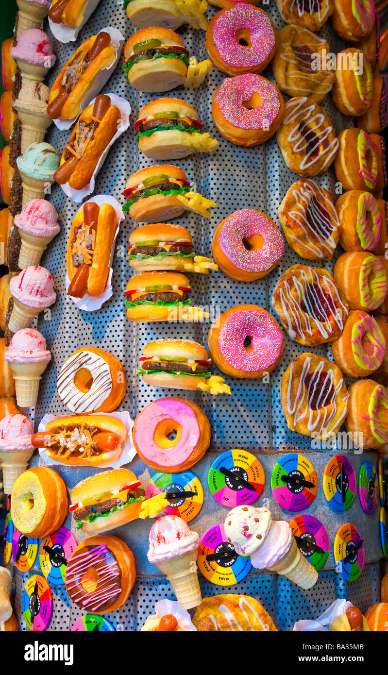 Unhealthy Food or Junk Food or Fast Food like Donuts,Hotdogs,Hamburger ...