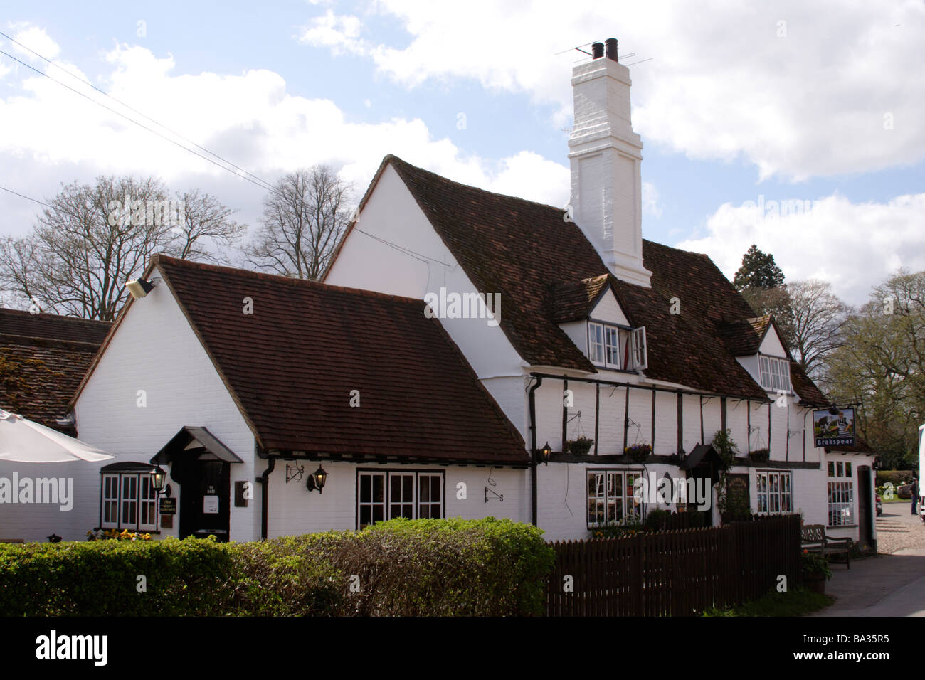 Bull and Butcher Pub at Turville village Buckinghamshire Stock Photo ...