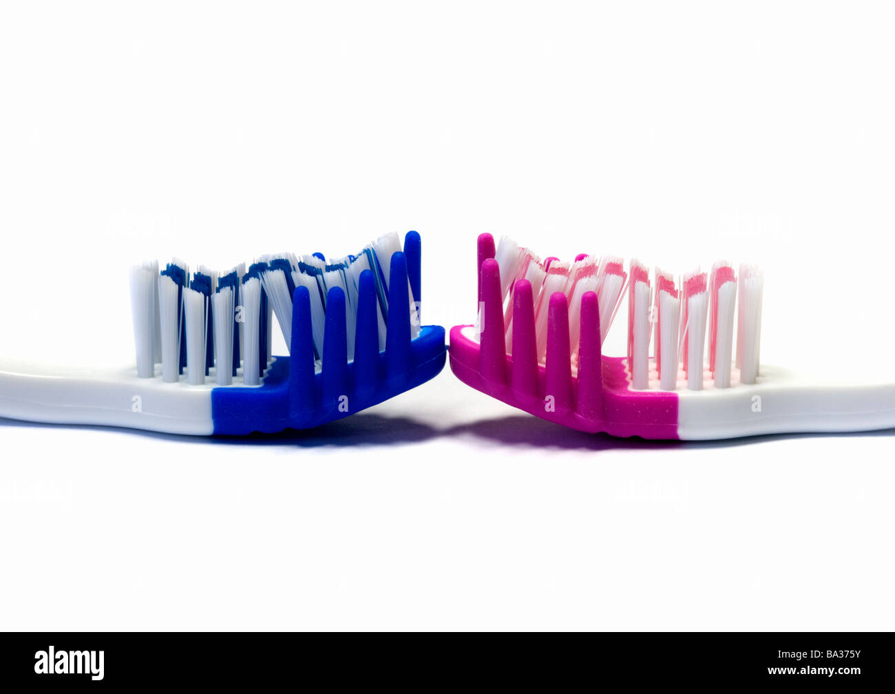 His and hers toothbrushes Cut Out Stock Images & Pictures - Alamy