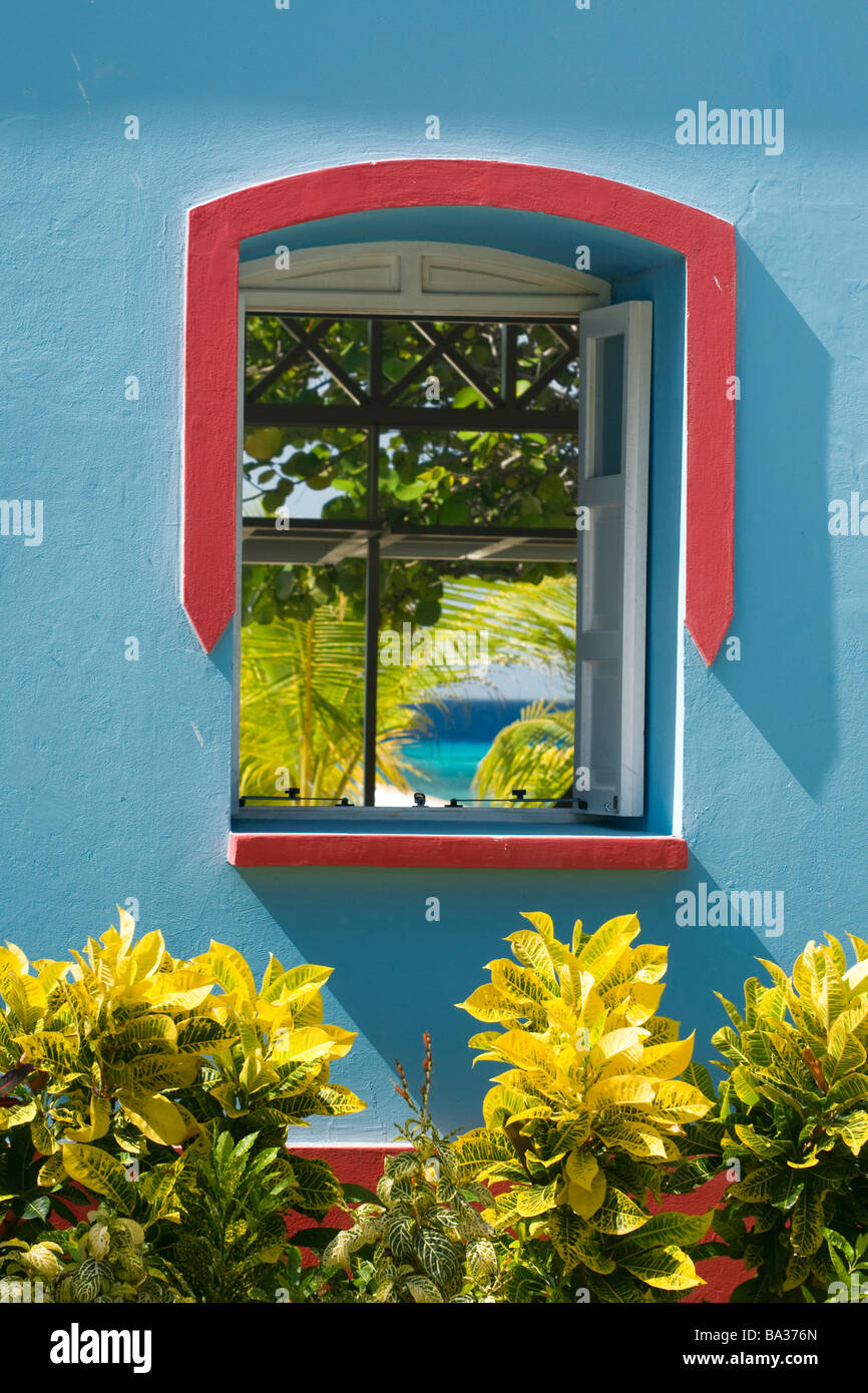 Colorful house window Los Roques Venezuela South America Stock Photo ...