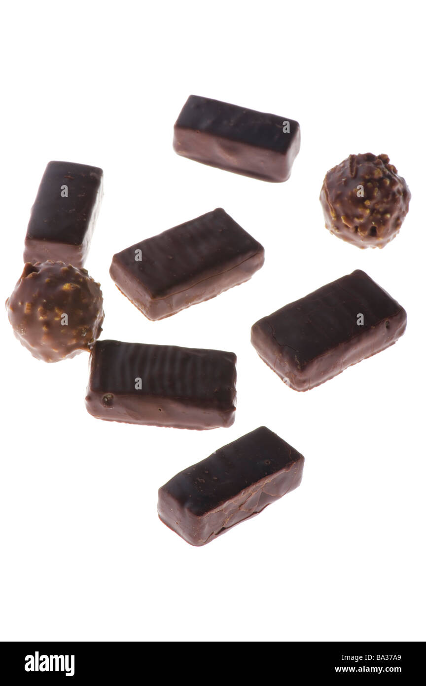 object on white food chocolate confectionery Stock Photo - Alamy