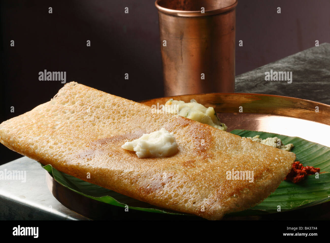 Butter Plain Dosa is a South Indian pancake Stock Photo - Alamy