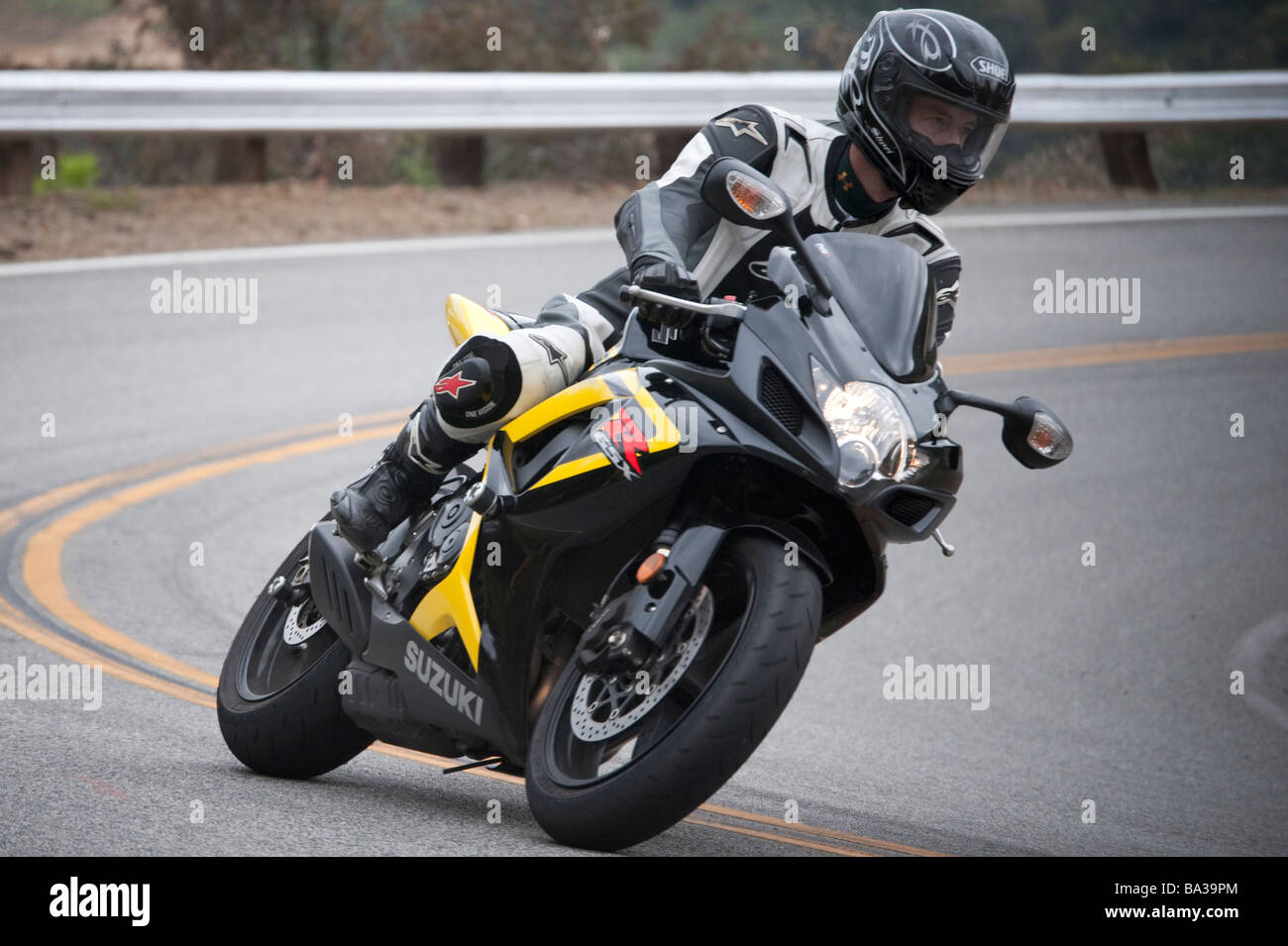 Motorcycle rider on mulholland highway hi-res stock photography and ...