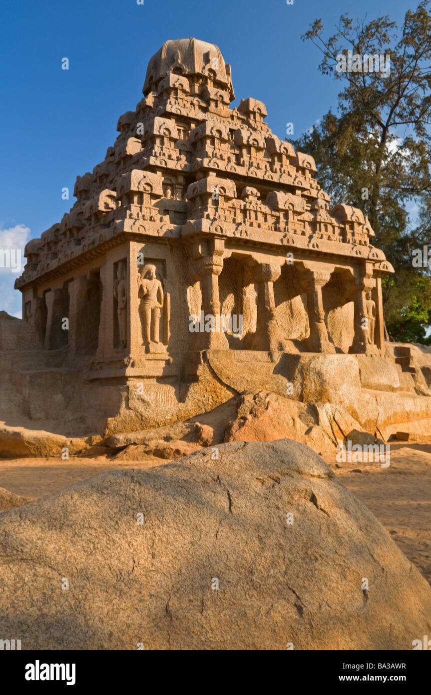 Five Rathas Dharmaraja Ratha Mahabalipuram Tamil Nadu India Stock Photo ...