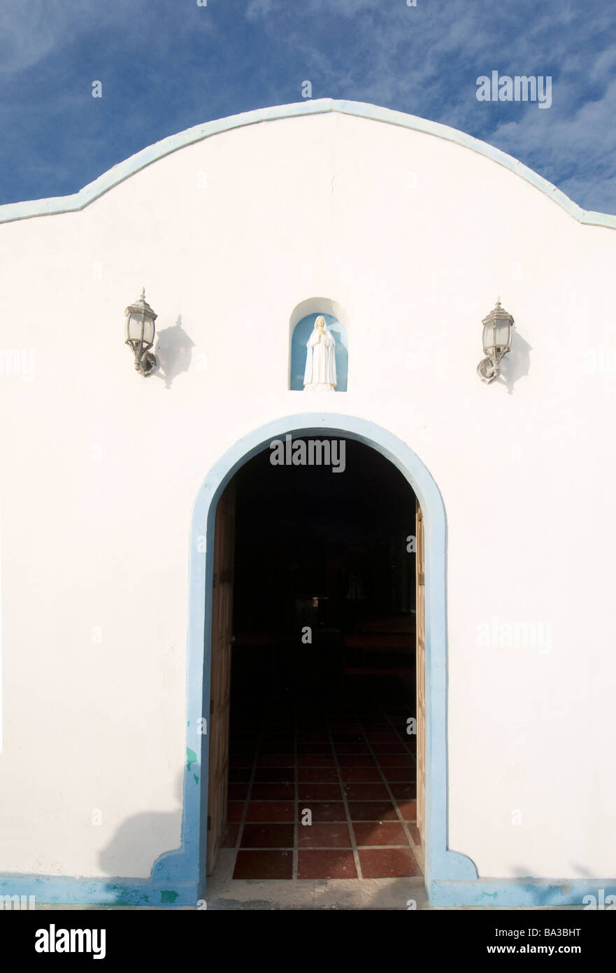 Quaint Catholic church of Grand Roque Los Roques Venezuela South ...
