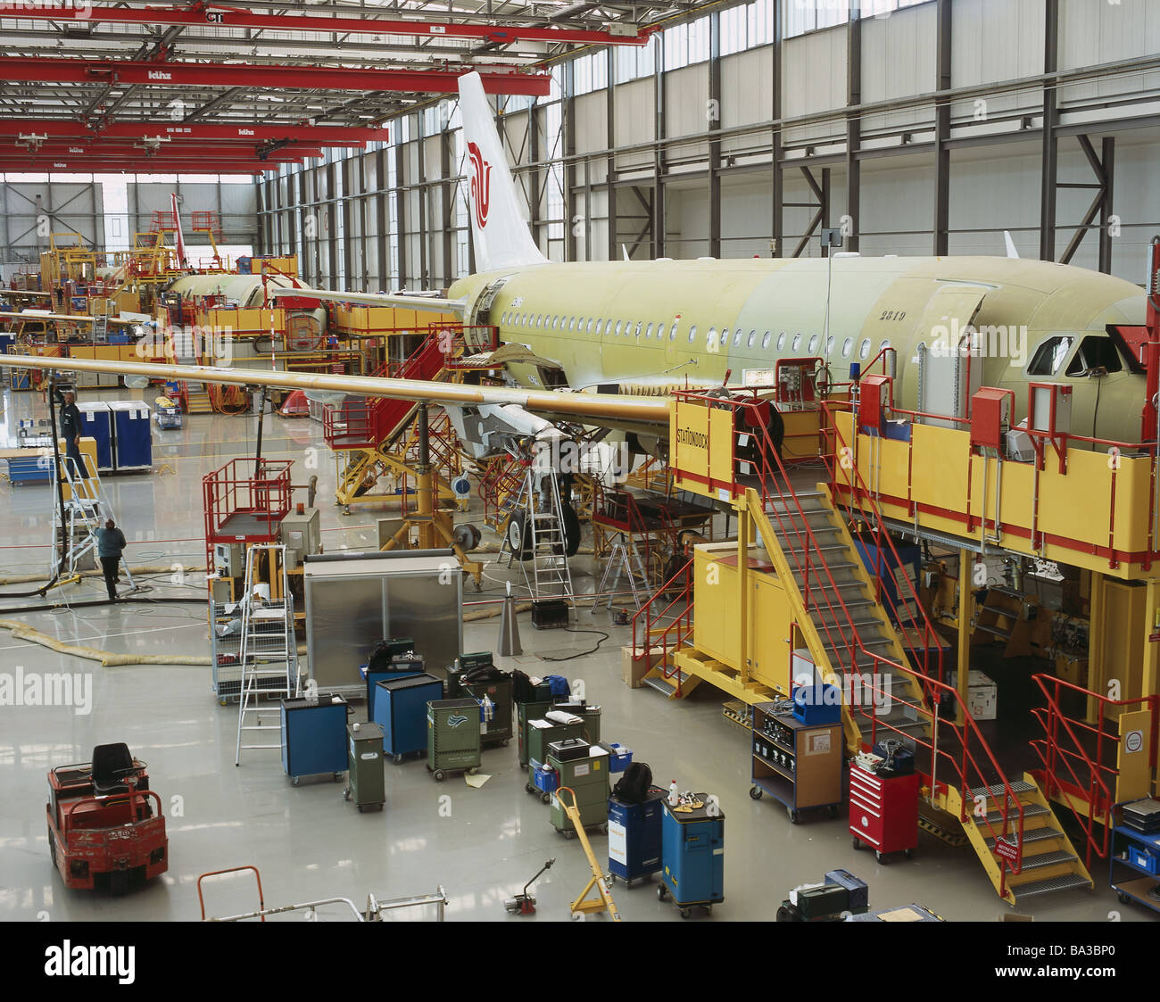 Germany Hamburg production-hall Airbus-Deutschland-GmbH airbus A 319 ...