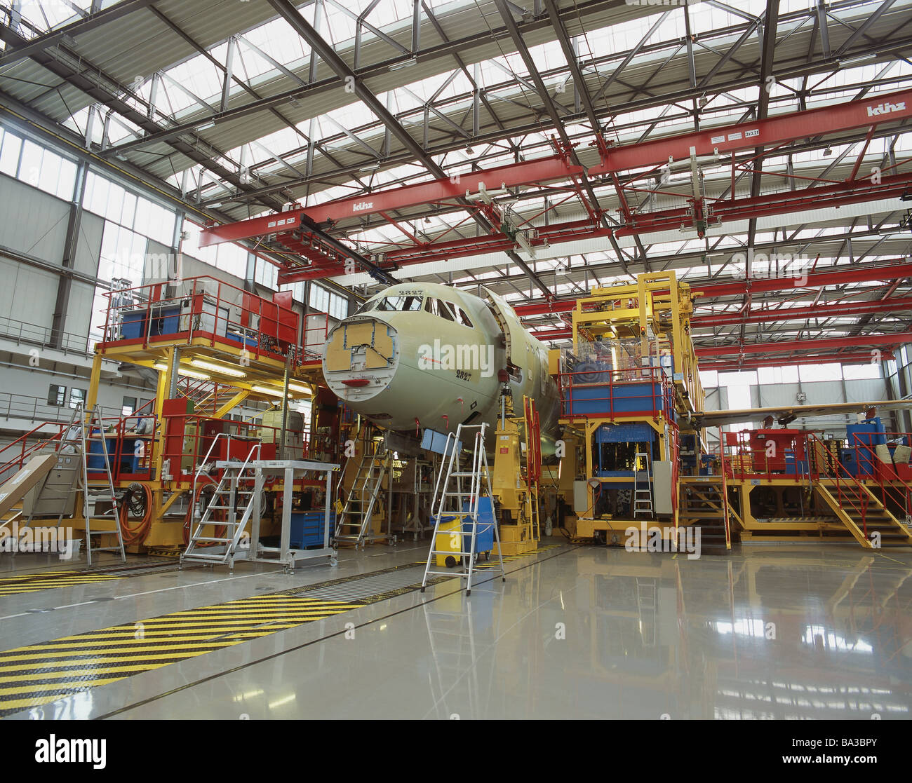 Germany Hamburg production-hall Airbus-Deutschland-GmbH airbus A 319 ...