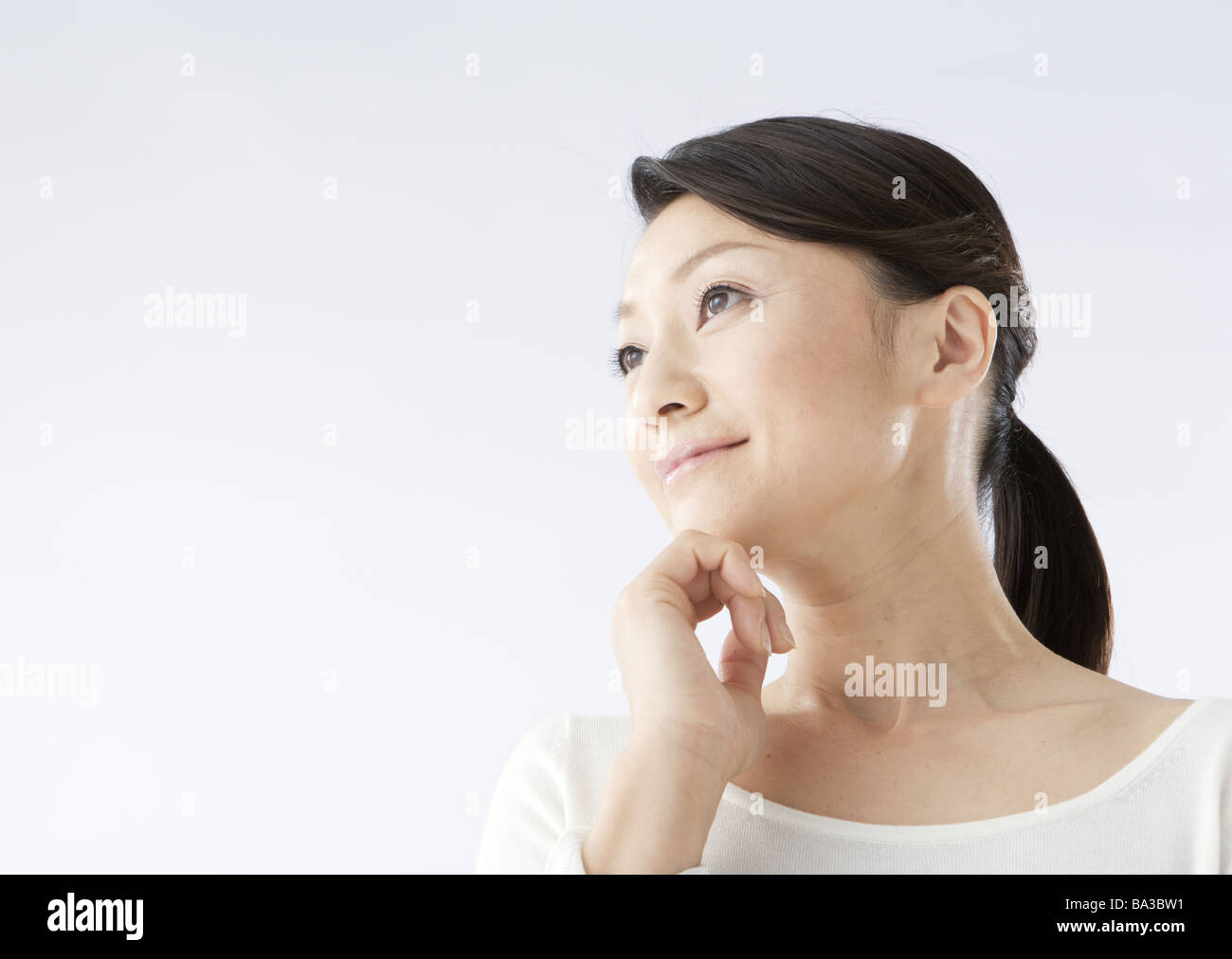 A woman thinking Stock Photo - Alamy