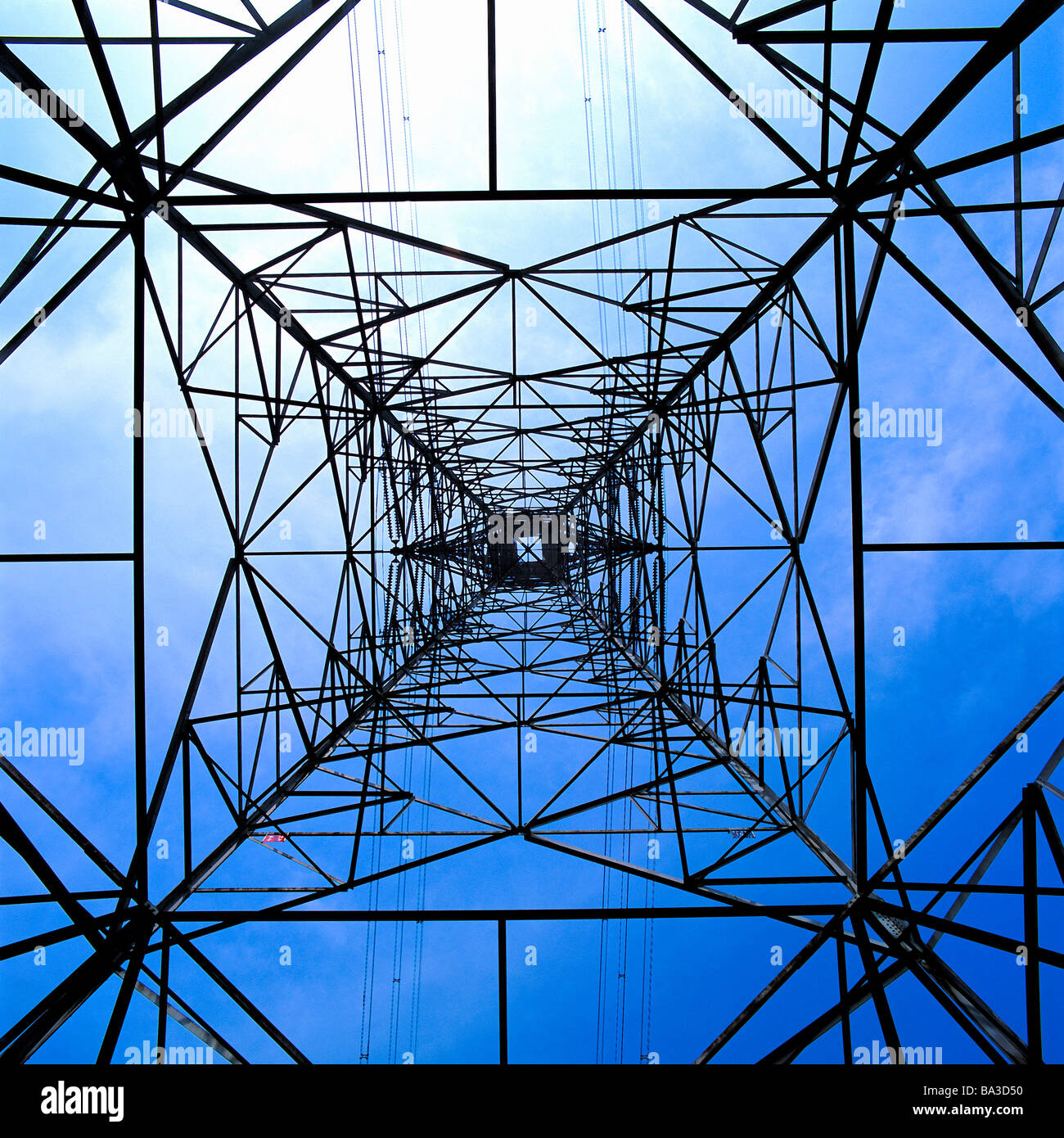 Pylon view from below Stock Photo - Alamy