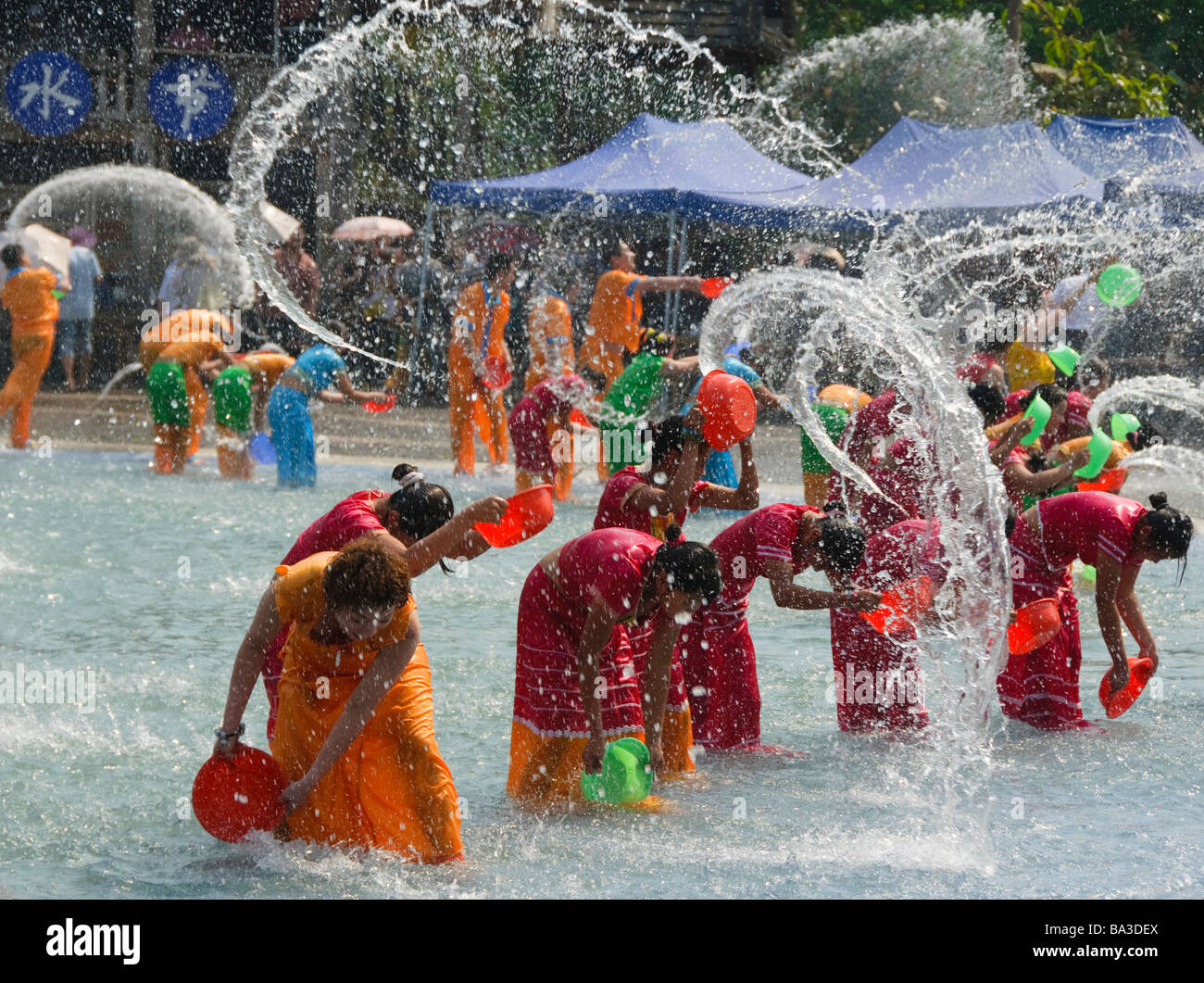 the biggest water fight party in the world as the Dai minority Stock ...