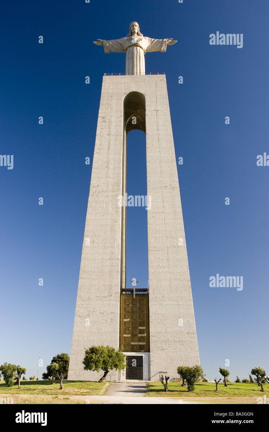 Portugal Almada church Cristo Rei tower Jesus-statue series Europe ...