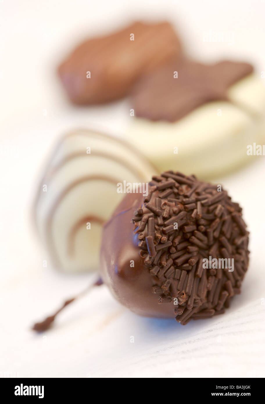 Chocolate truffles close up Stock Photo - Alamy