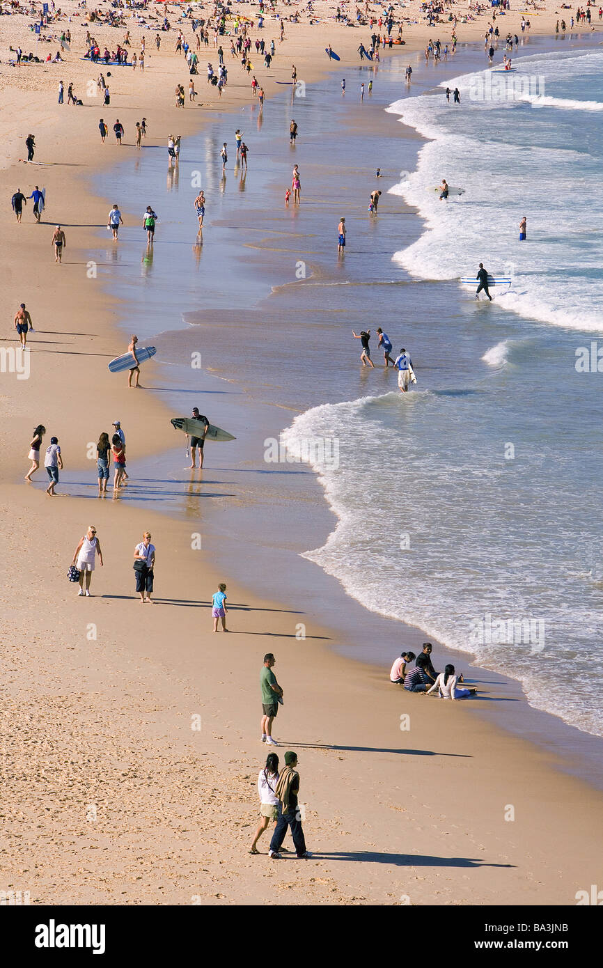 Sandy beach swimmers overview beach beach tourists suns sunbath beach ...