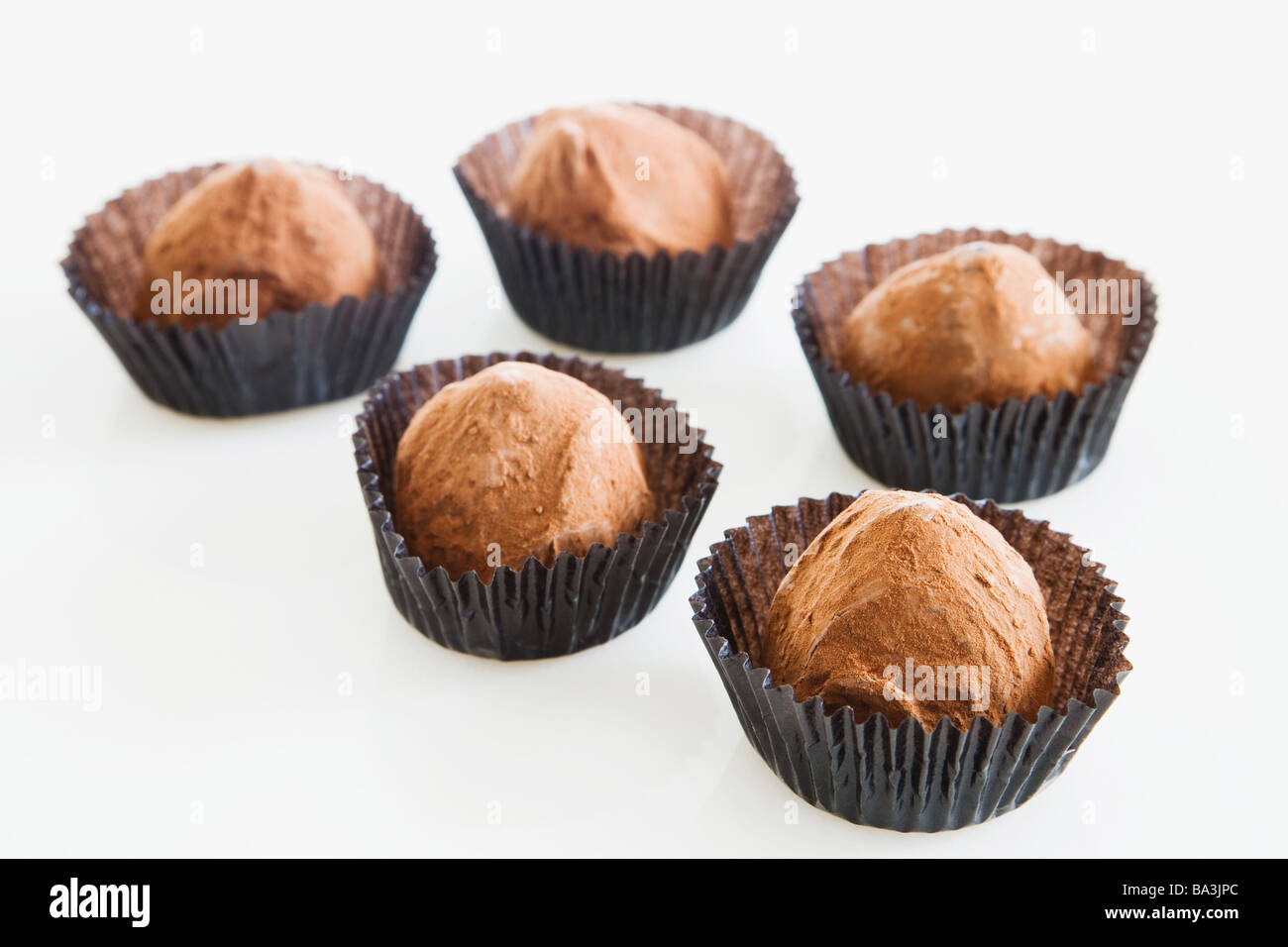 Chocolate Truffle on White Background Stock Photo - Alamy