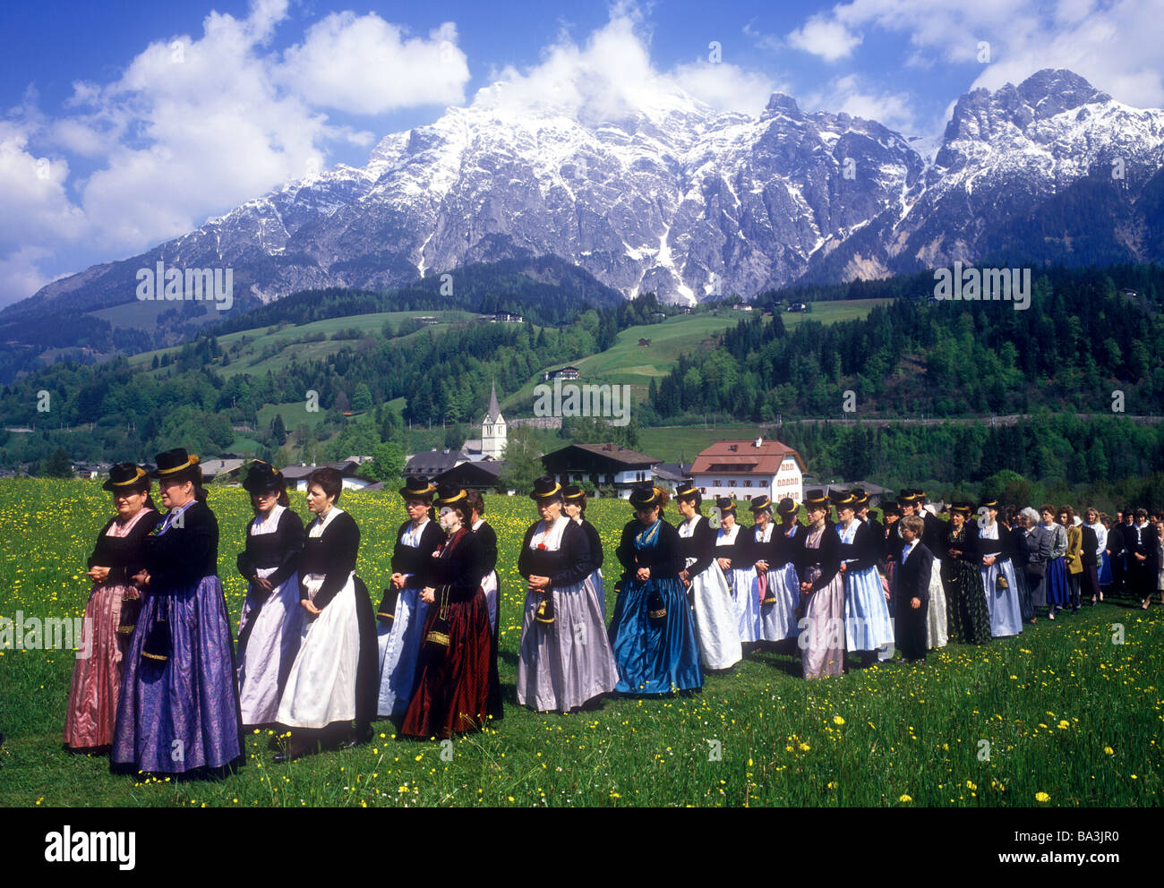 Corpus Christi procession taking place in beautiful alpine setting at ...