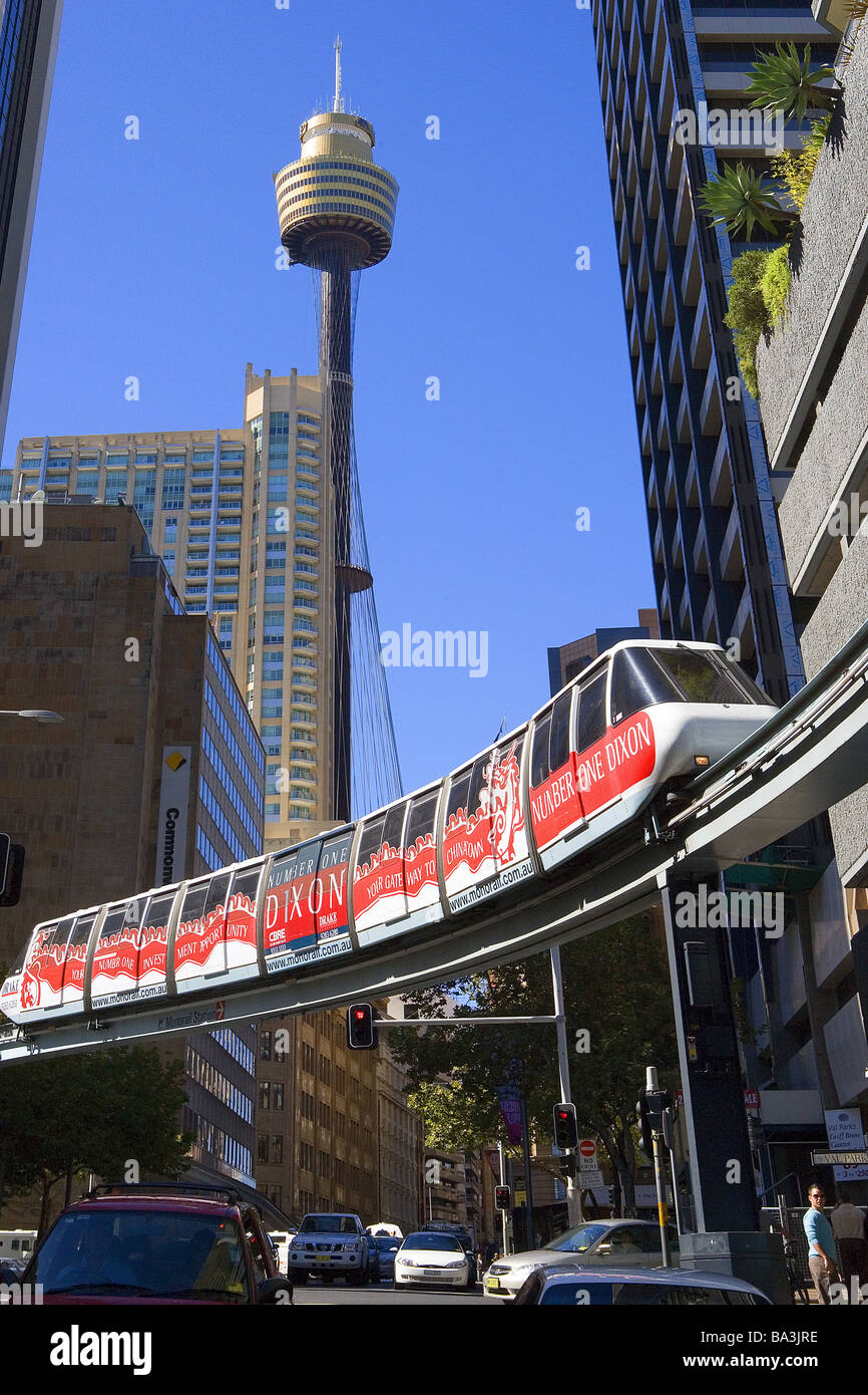 Australia Sydney high-rises Monorail Sydney tower detail New South ...