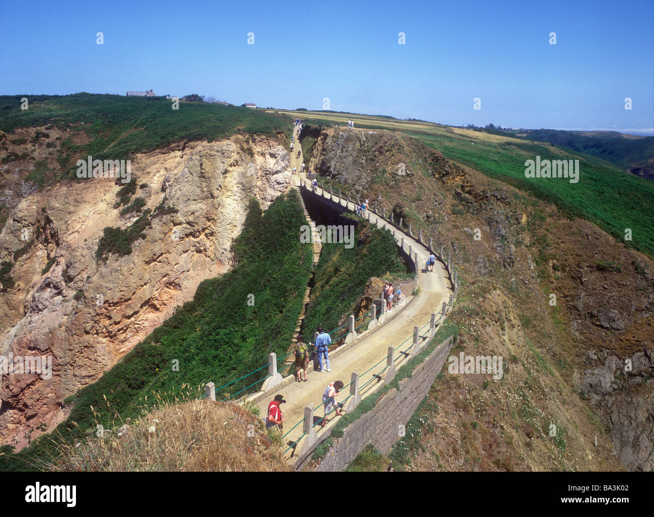 La Coupee Causeway, a narrow ridge of land connecting Greater Sark to ...