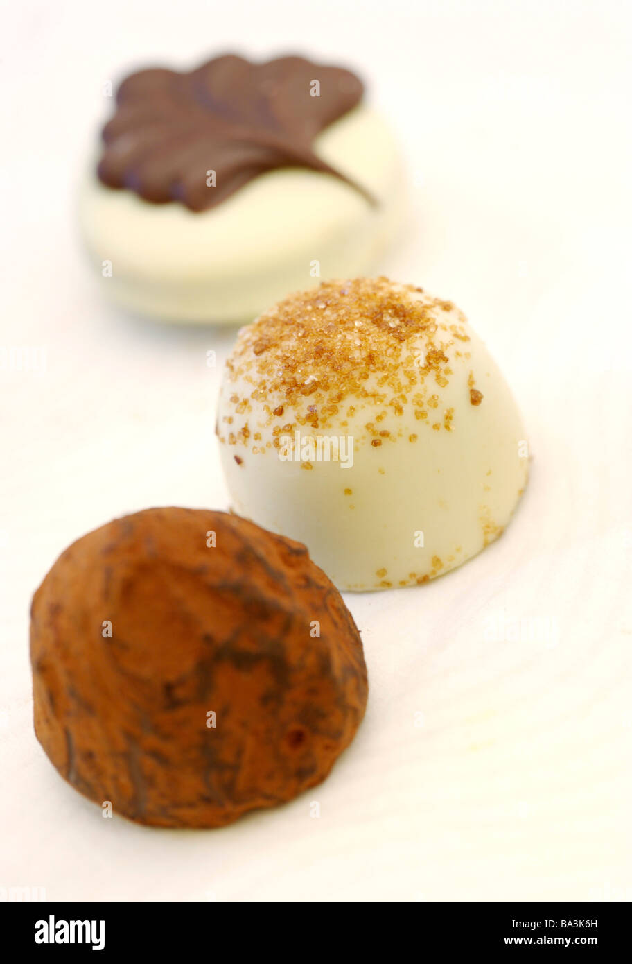 Assorted chocolates close up Stock Photo - Alamy