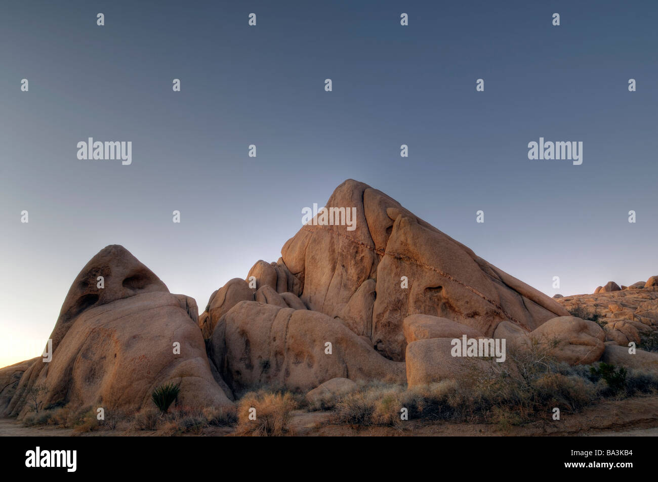 Joshua Tree National Park Jumbo Rocks area sunrise dramatic ...